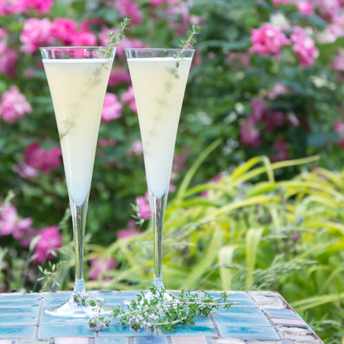 One springy, summery cocktail, coming up: Elderflower Fizz – Blue Kitchen