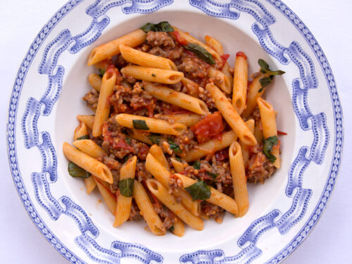 Muscle memory and blind faith—Penne with Fresh Tomato Sauce – Blue Kitchen